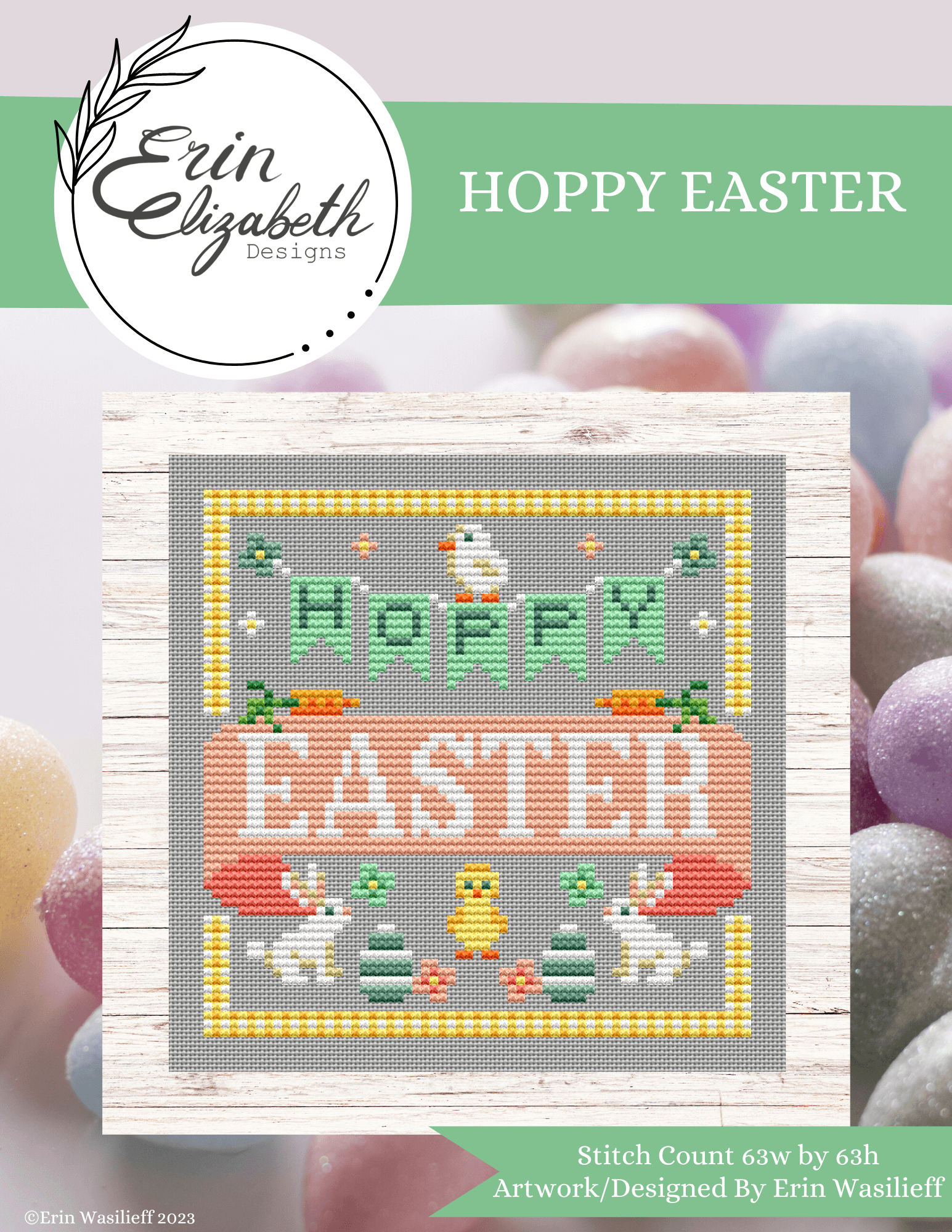 Easter Patch — Erin Elizabeth Designs | Cross Stitch Designer