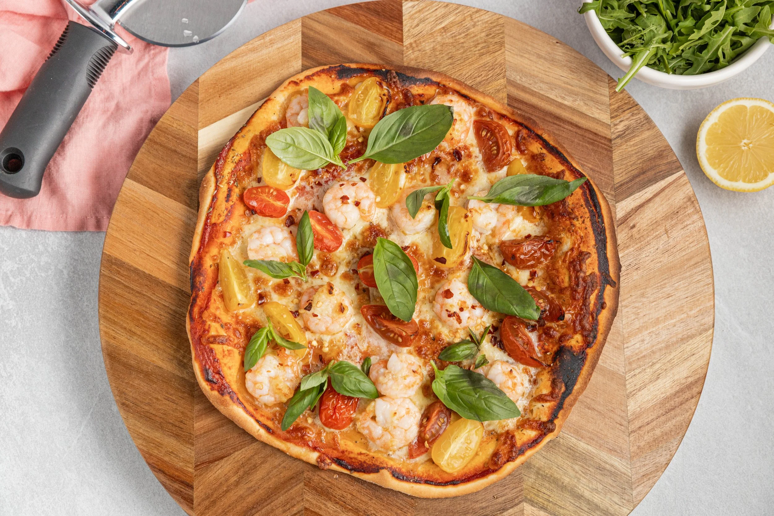 Garlic Chilli Prawn Homemade Pizza — Good Chef Bad Chef