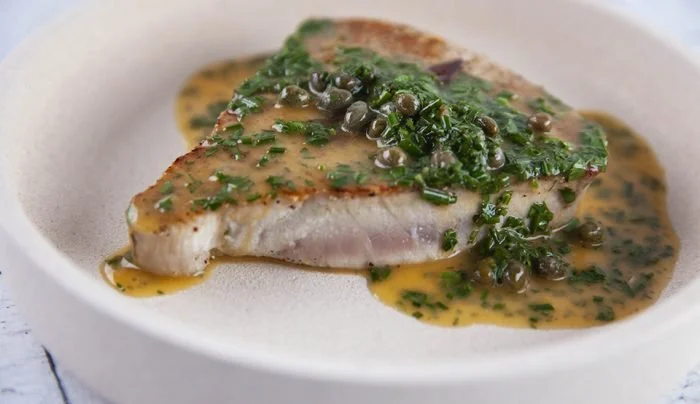 Tuna with White Wine Sauce — Good Chef Bad Chef