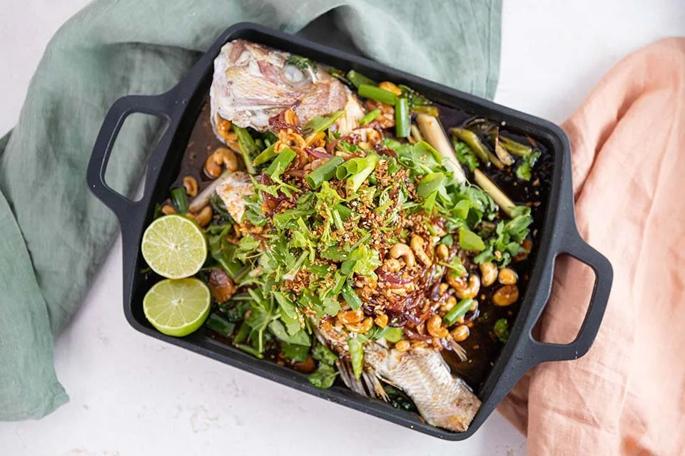 Sizzling Whole Snapper — Good Chef Bad Chef