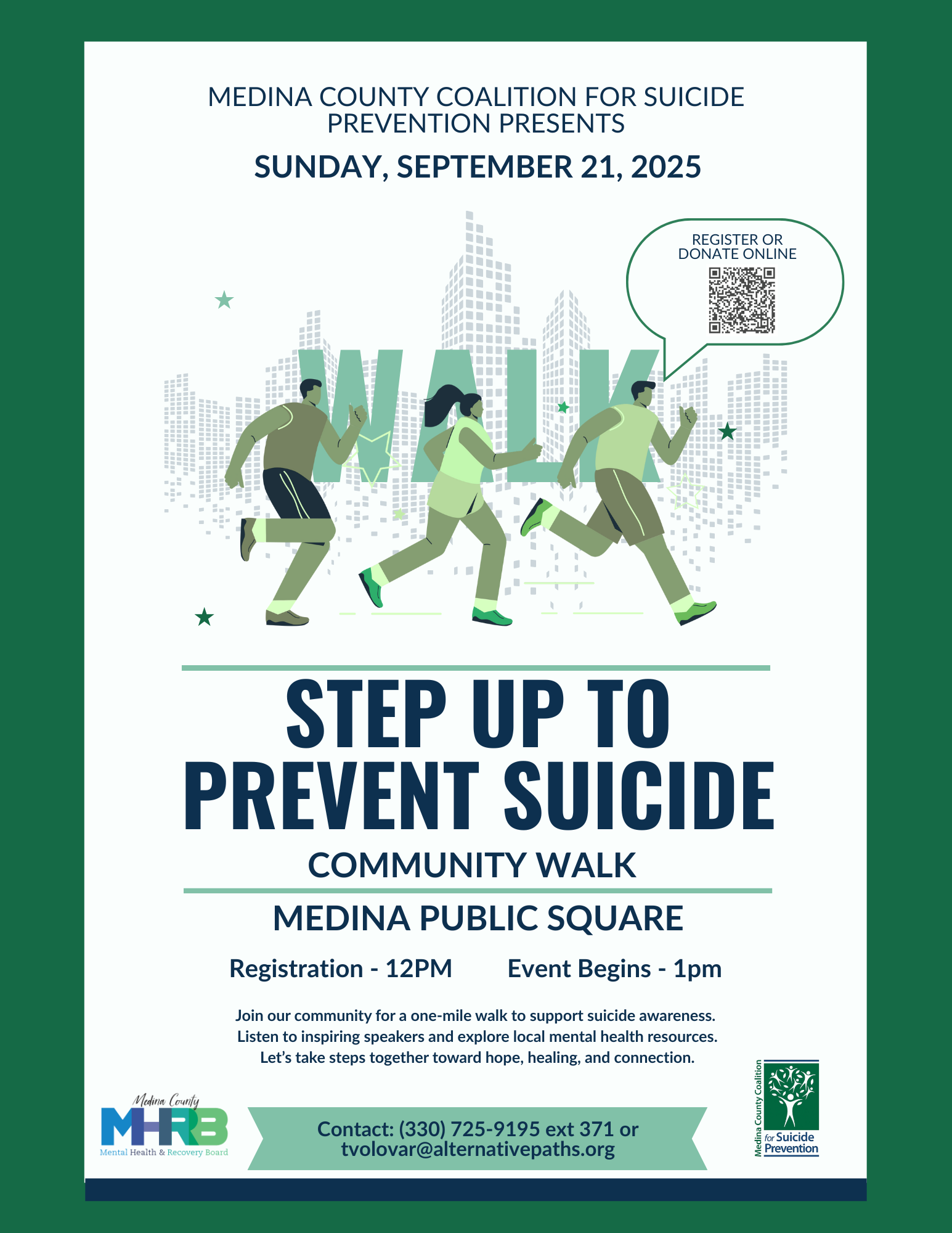 STEP UP TO PREVENT SUICIDE COMMUNITY WALK — Alternative Paths