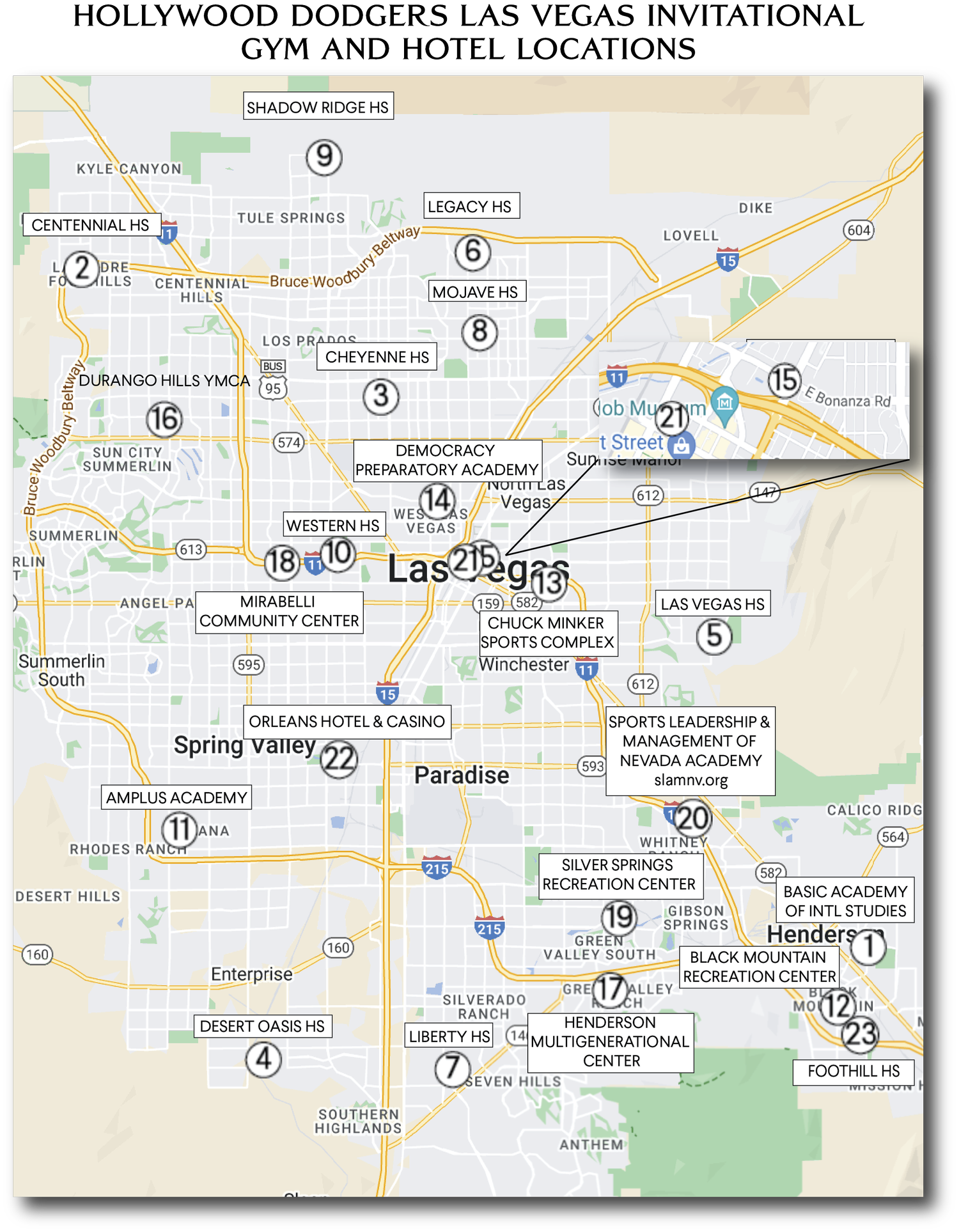 Map — Hollywood Dodgers
