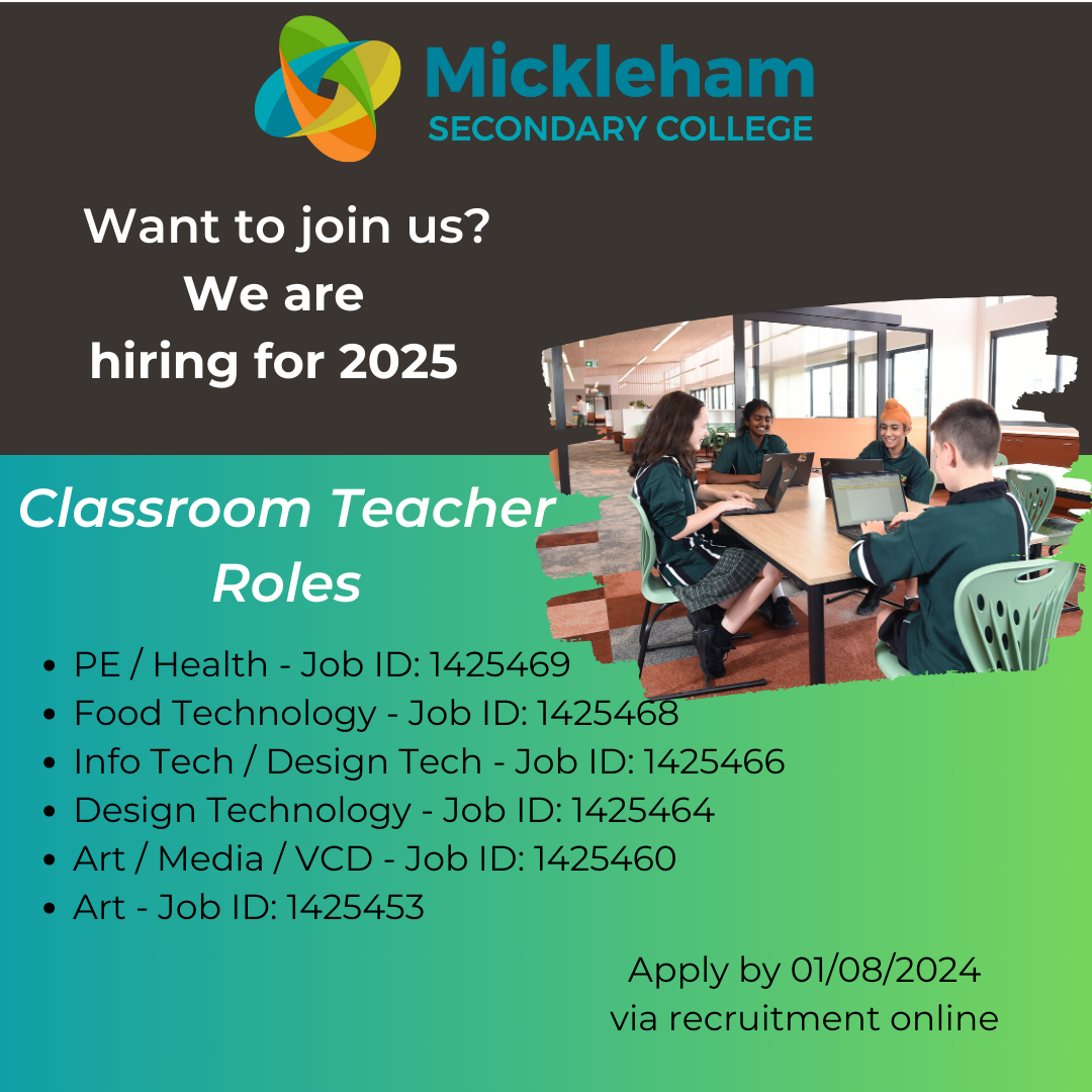 Employment Opportunities — Mickleham Secondary College