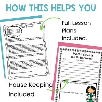 Sub Plans & Emergency Sub Plans 2nd Grade Substitute Plans No Prep Mega ...