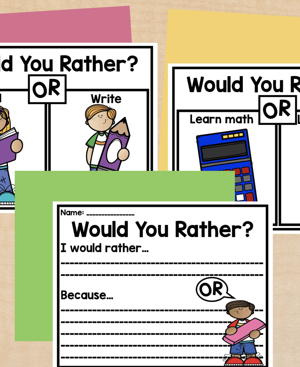 Would You Rather Back to School — Trina Deboree Teaching and Learning