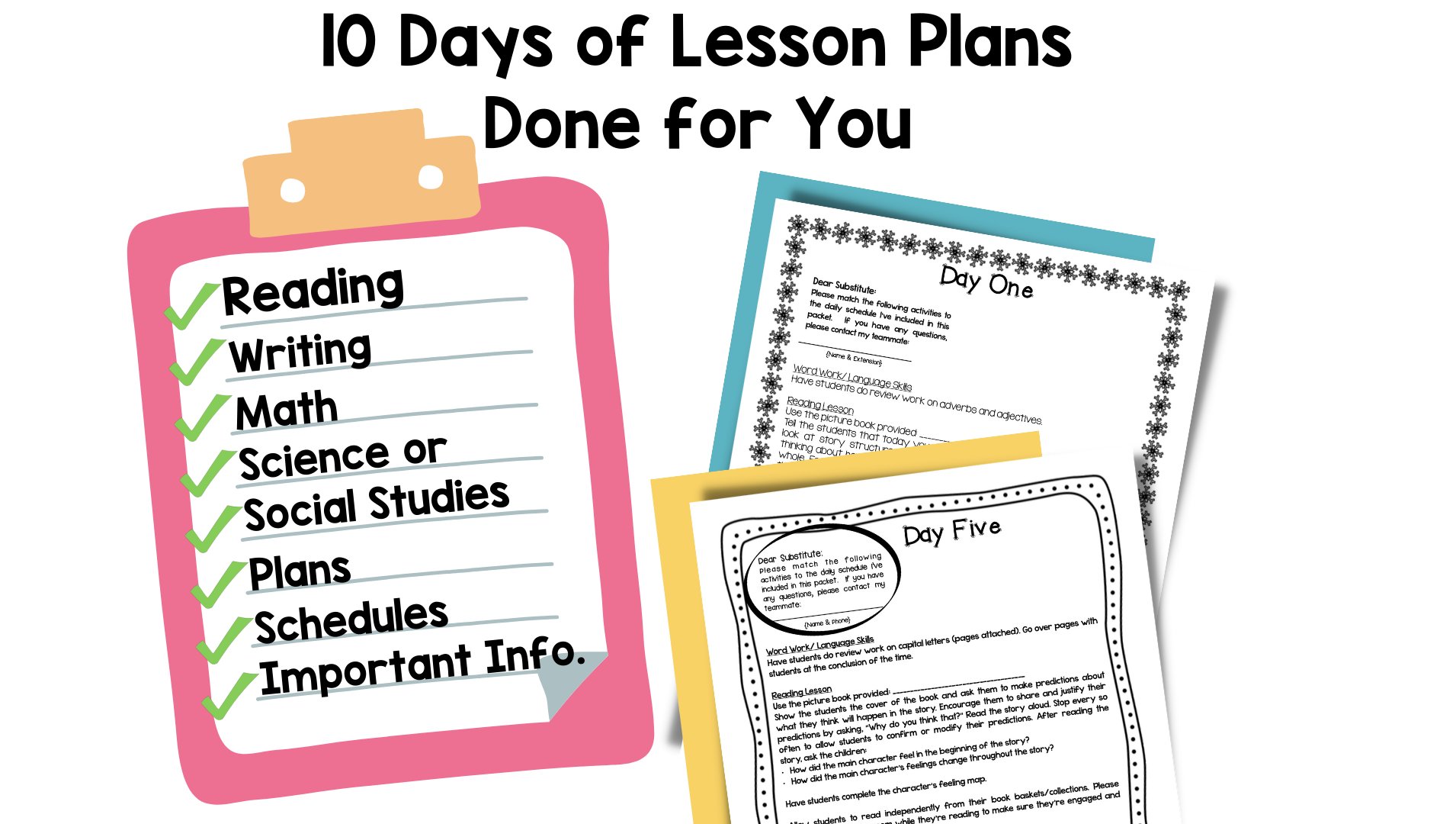 How to Be Better Prepared in a 2nd-Grade Subbing Emergency — Trina ...