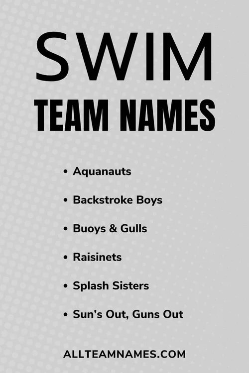 245 Clever And Funny Swim Team Names (For All Ages)