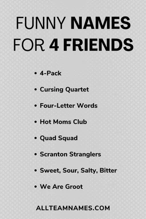 201 Group Name Ideas For 4 Friends (Great For Chats Or Teams)