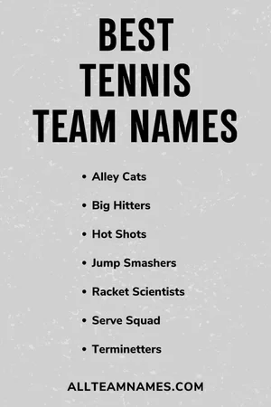 233 Creative Tennis Team Names That Hit Different