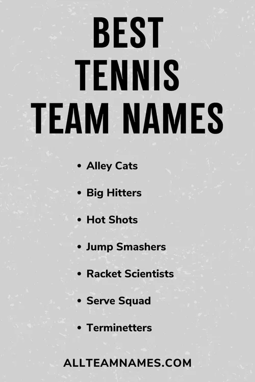 233 Creative Tennis Team Names That Hit Different
