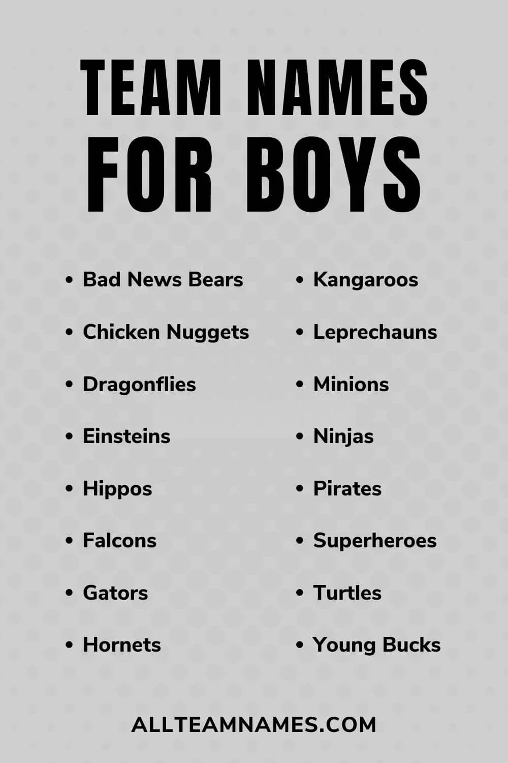 We’ve got the best men’s group names to help you stand out and have fun! For the younger crowd ...