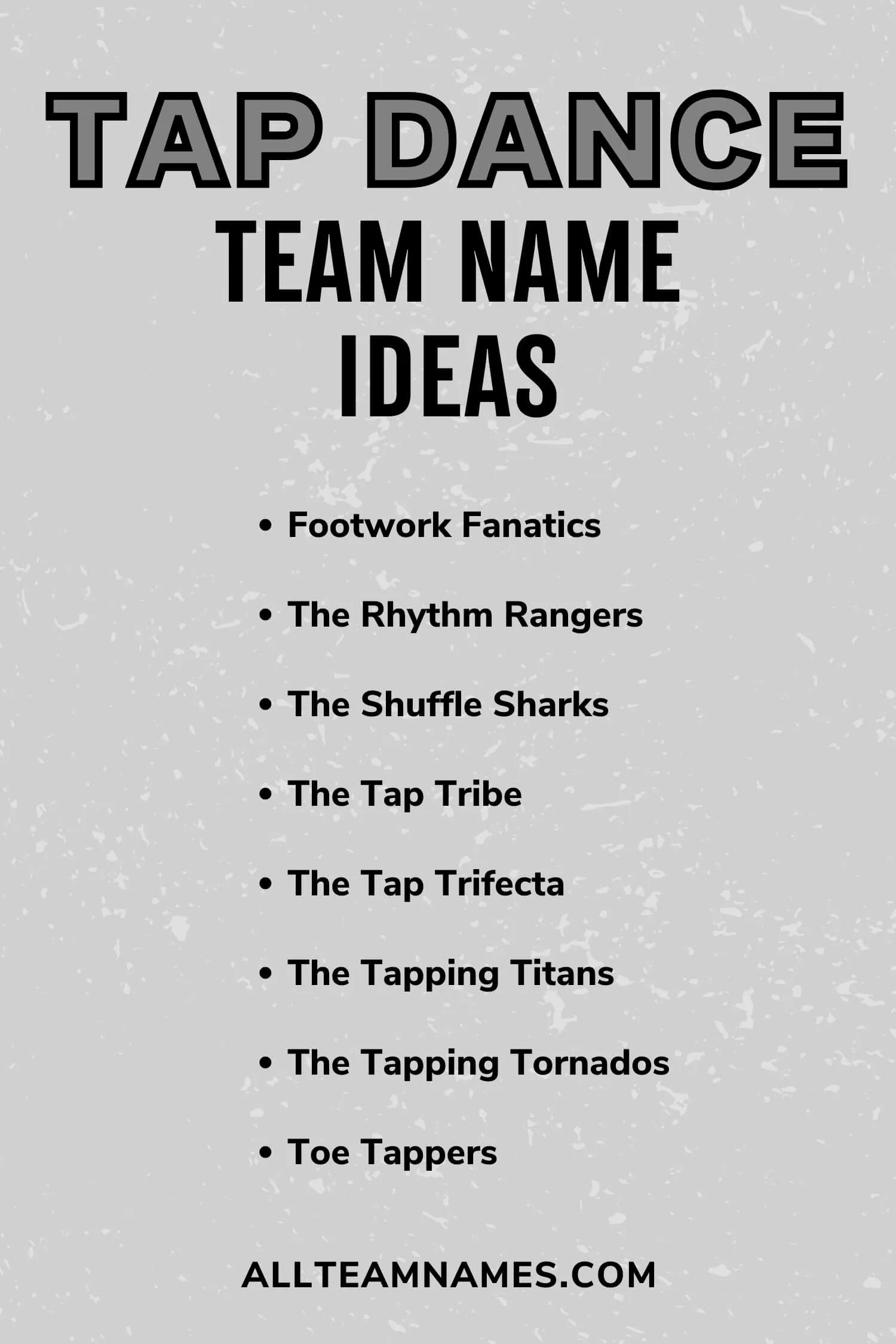 293 Dynamic Group Names For Dance Teams