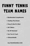233 Creative Tennis Team Names That Hit Different