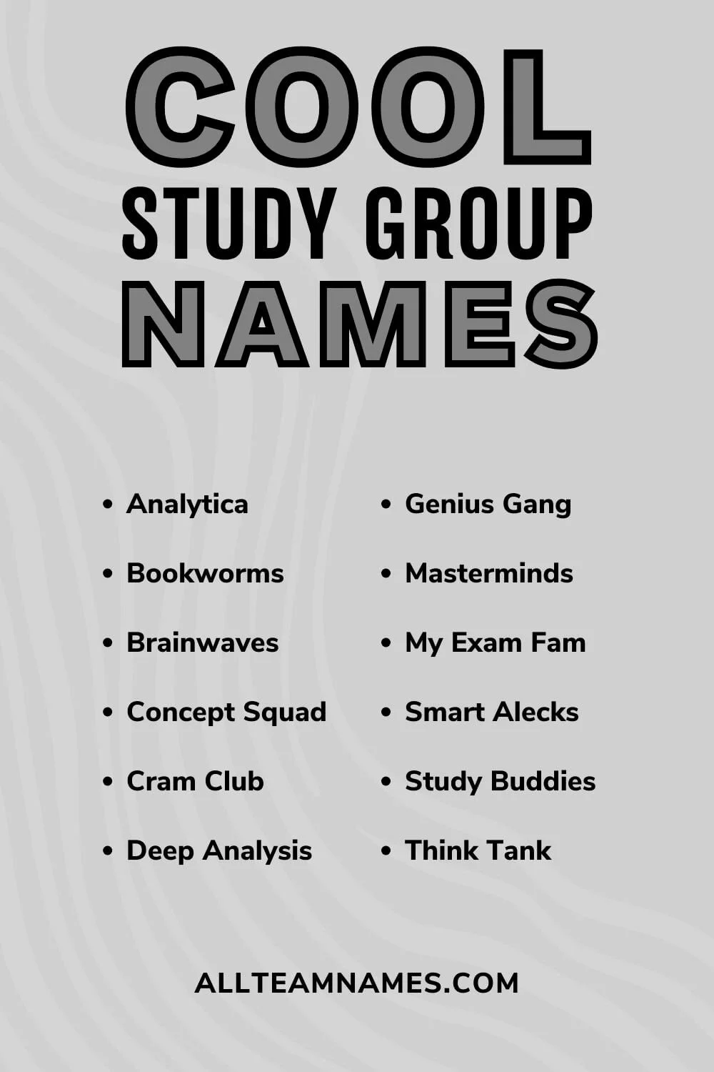 250 Best Study Group Names For Exams & Projects