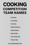 339 Sizzling Cooking Team Names That Are Creative And Funny