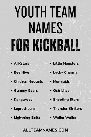 207 Best Kickball Team Names (For Kids And Adults)