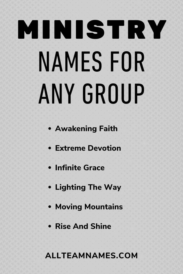 273 Empowering Ministry Names For Women, Men, And Young Adults