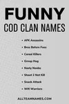 273 Best Clan Names For COD (Call Of Duty) - Organized By Theme