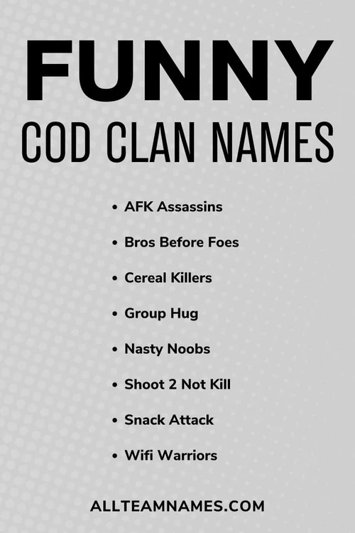 273 Best Clan Names For COD (Call Of Duty) - Organized By Theme