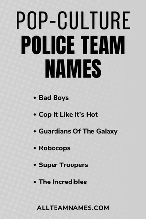 200 Police Team Names That Are So Good They’re Criminal