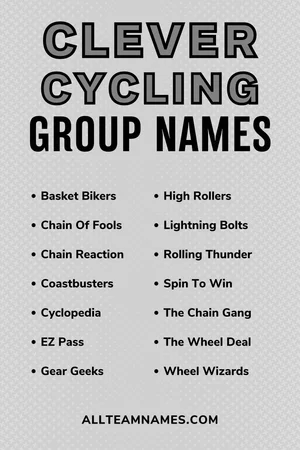 155 Creative Cycling Team Names For Your Event