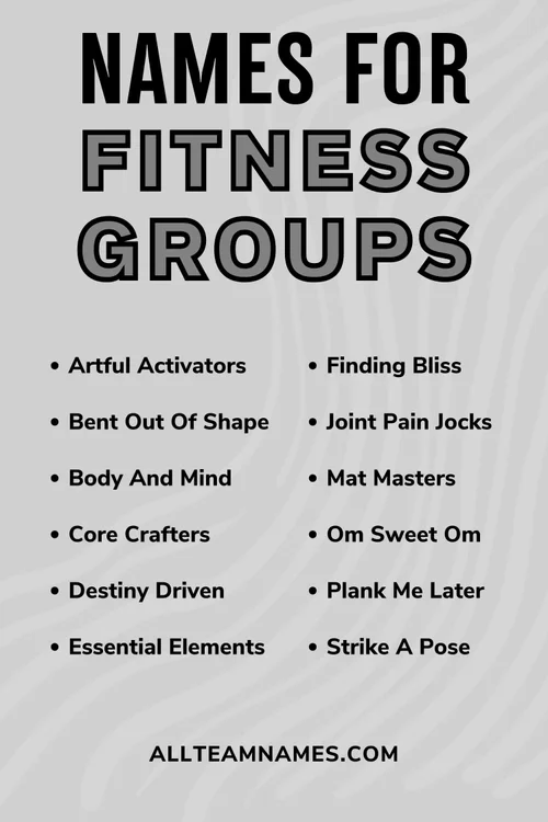 541 Best Fitness Challenge Team Names To Crush The Competition