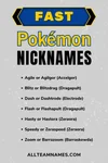 531 Ultimate Pokémon Nicknames (Categorized By Creature Type)