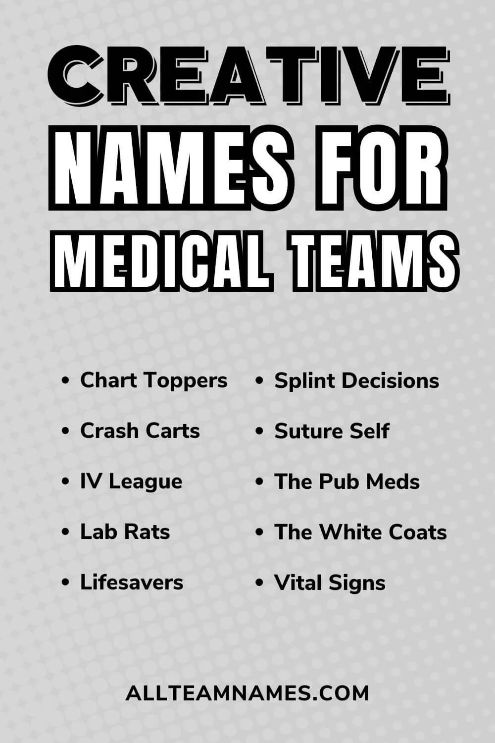 267 Best Medical Team Names For Every Field Of Medicine