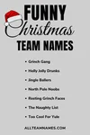 239 Best Christmas Team Names For Holiday Parties (Categorized)