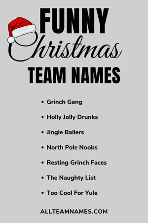 239 Best Christmas Team Names For Holiday Parties (Categorized)