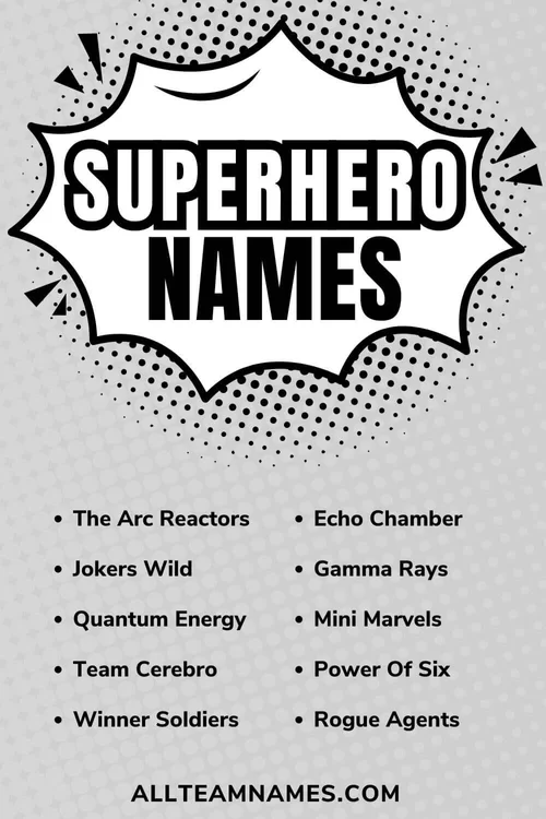 177 Iconic Superhero Team Names (Unique & Funny)