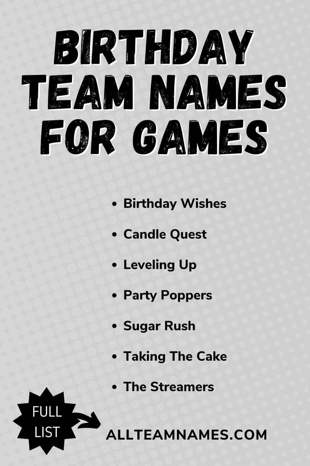 185 Birthday Party Team Names That Take The Cake (By Age & Theme)
