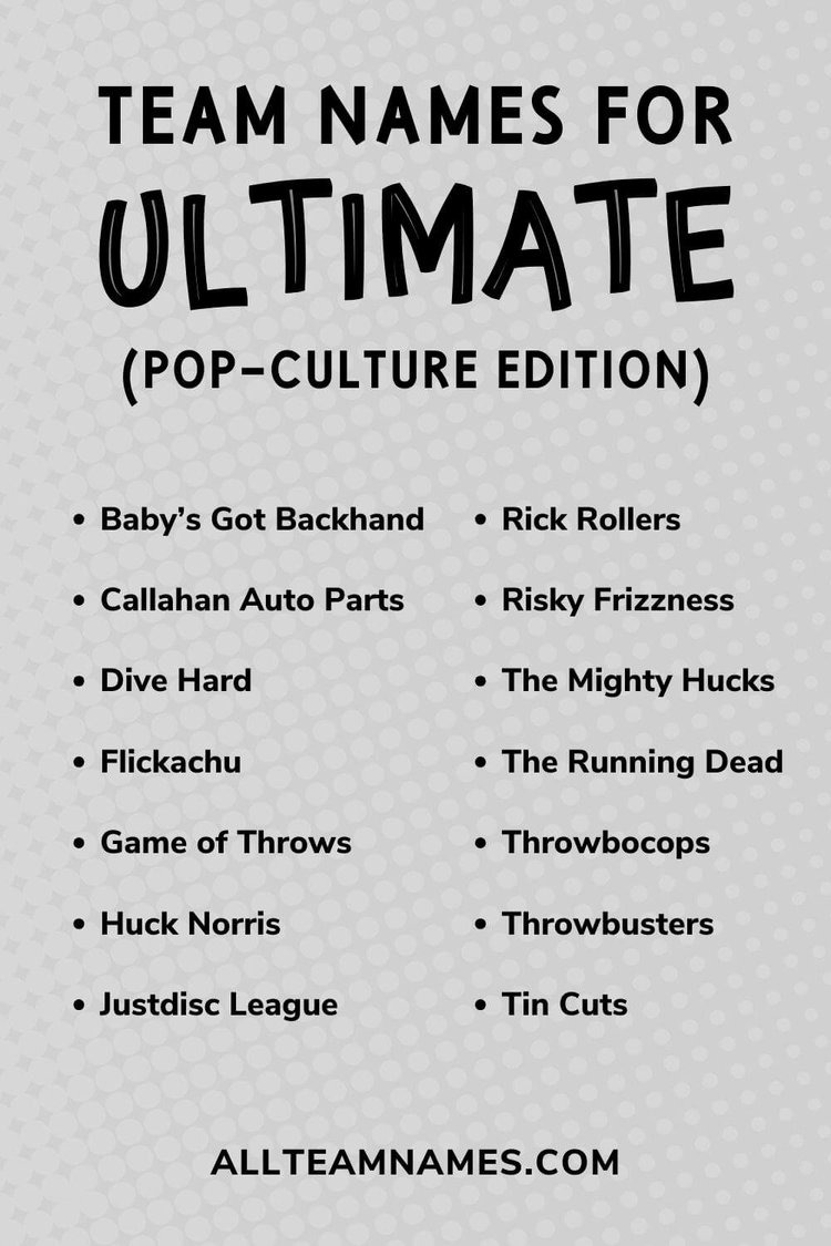 309 Creative Ultimate Disc Team Names For All Types Of Events
