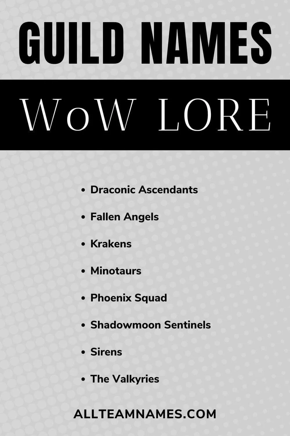 159 Impressive World Of Warcraft (WOW) Guild Names
