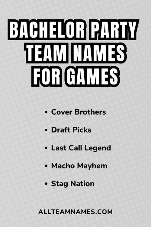161 Bachelor Party Names For Shirts, Bar Crawls & Group Chats