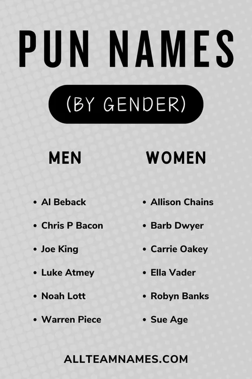 405 Clever Pun Names That Are So Bad They’re Genius