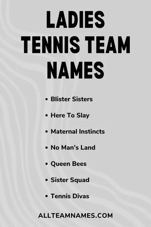 233 Creative Tennis Team Names That Hit Different