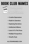 379 Creative Book Club Names (Sorted By Genre)