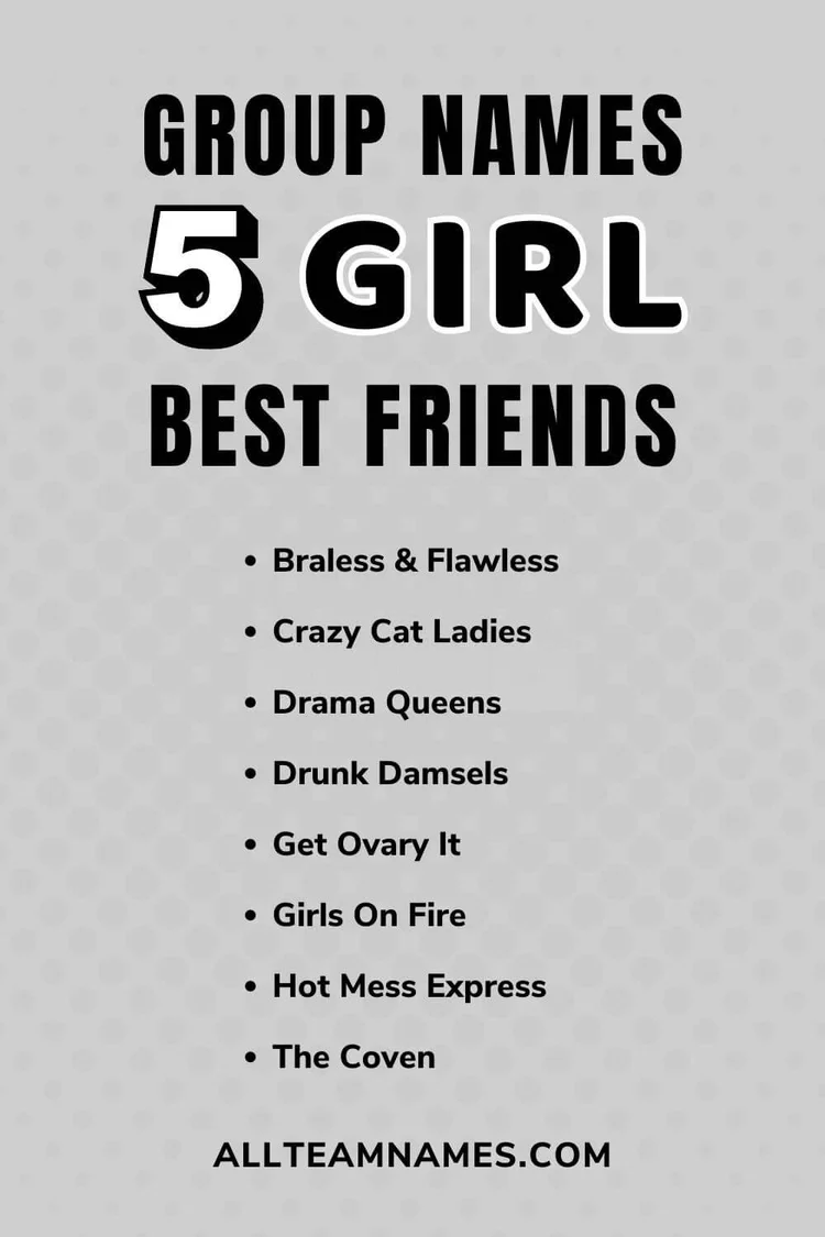 287 Team Names For A Group Of 5 Friends (Funny & Unique)