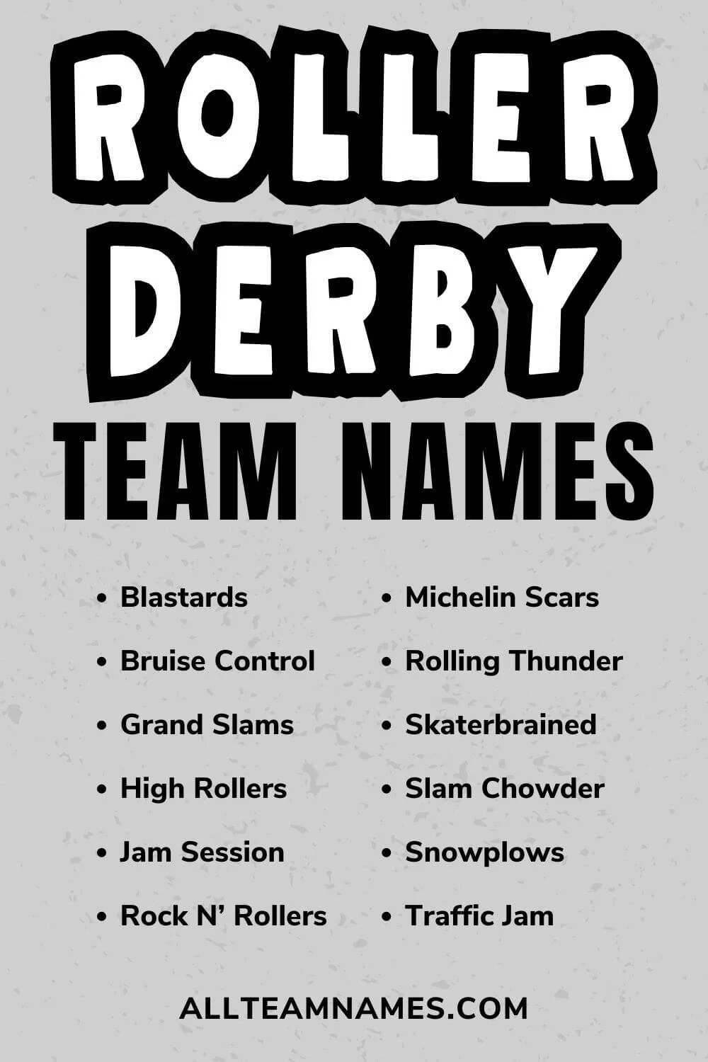 369 Roller Derby Names For Teams And Skater Names For Players