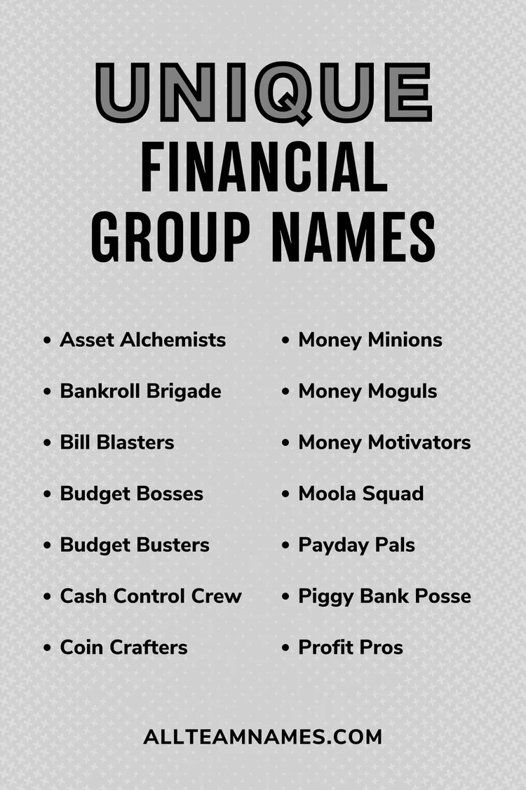 257 Finance Team Names That Are Funny And Creative
