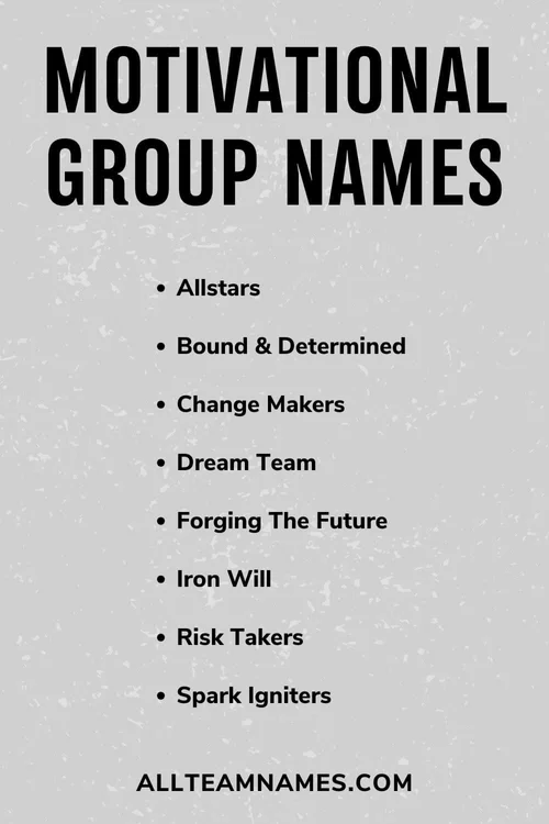 161 Motivational Group Names To Unleash Success
