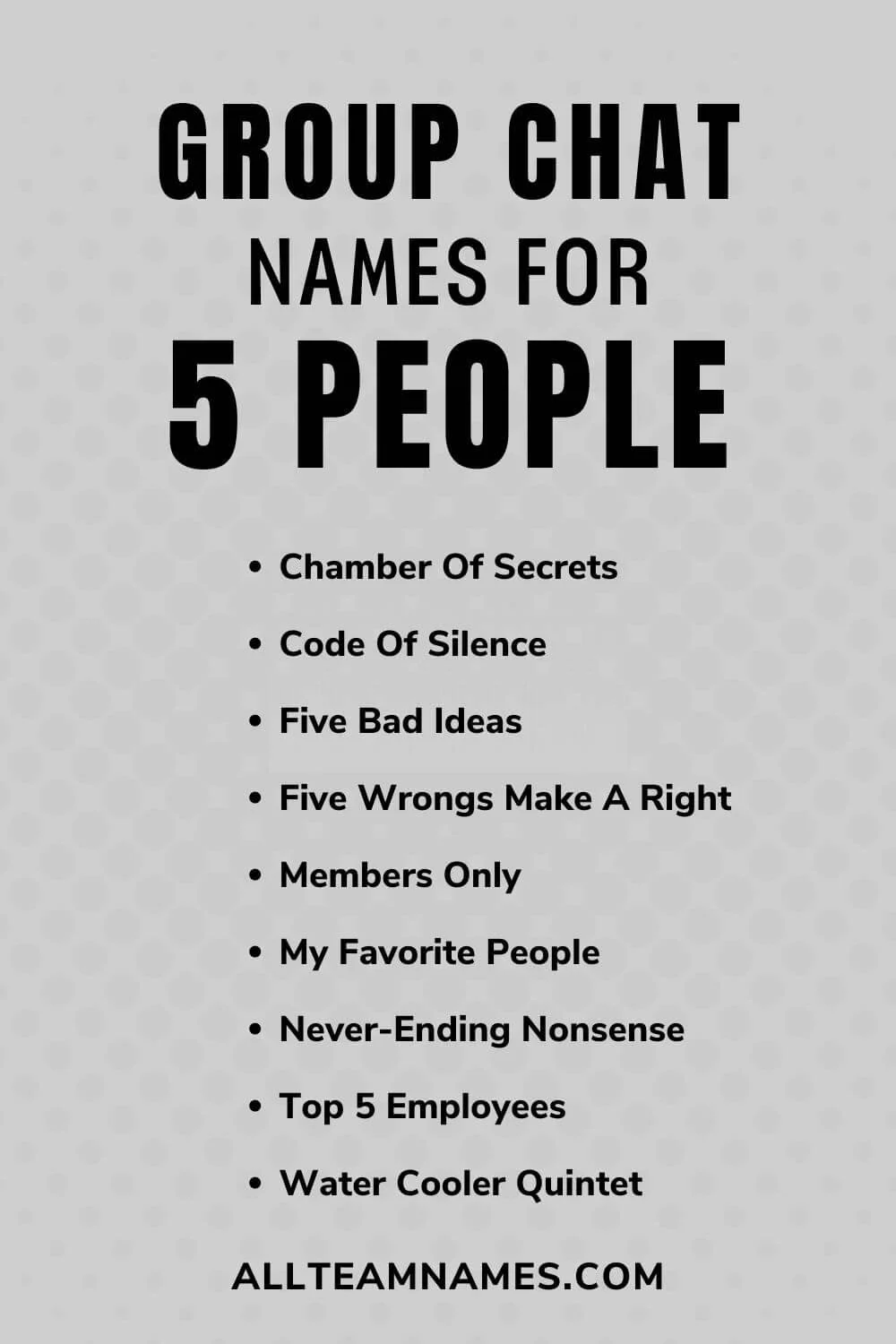 287 Team Names For A Group Of 5 Friends (Funny & Unique)