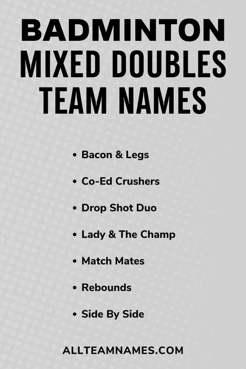 273 Badminton Team Names That Serve Up Excitement