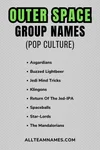 213 Space-Themed Group Names (From Funny To Pop Culture)