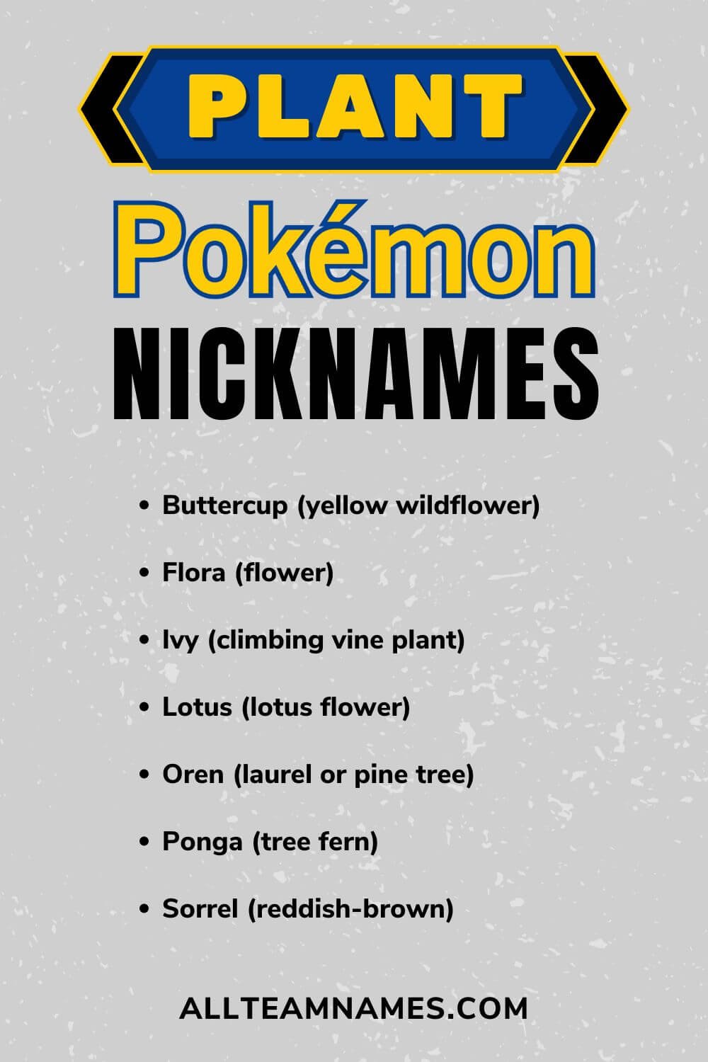 531 Ultimate Pokémon Nicknames (Categorized By Creature Type)