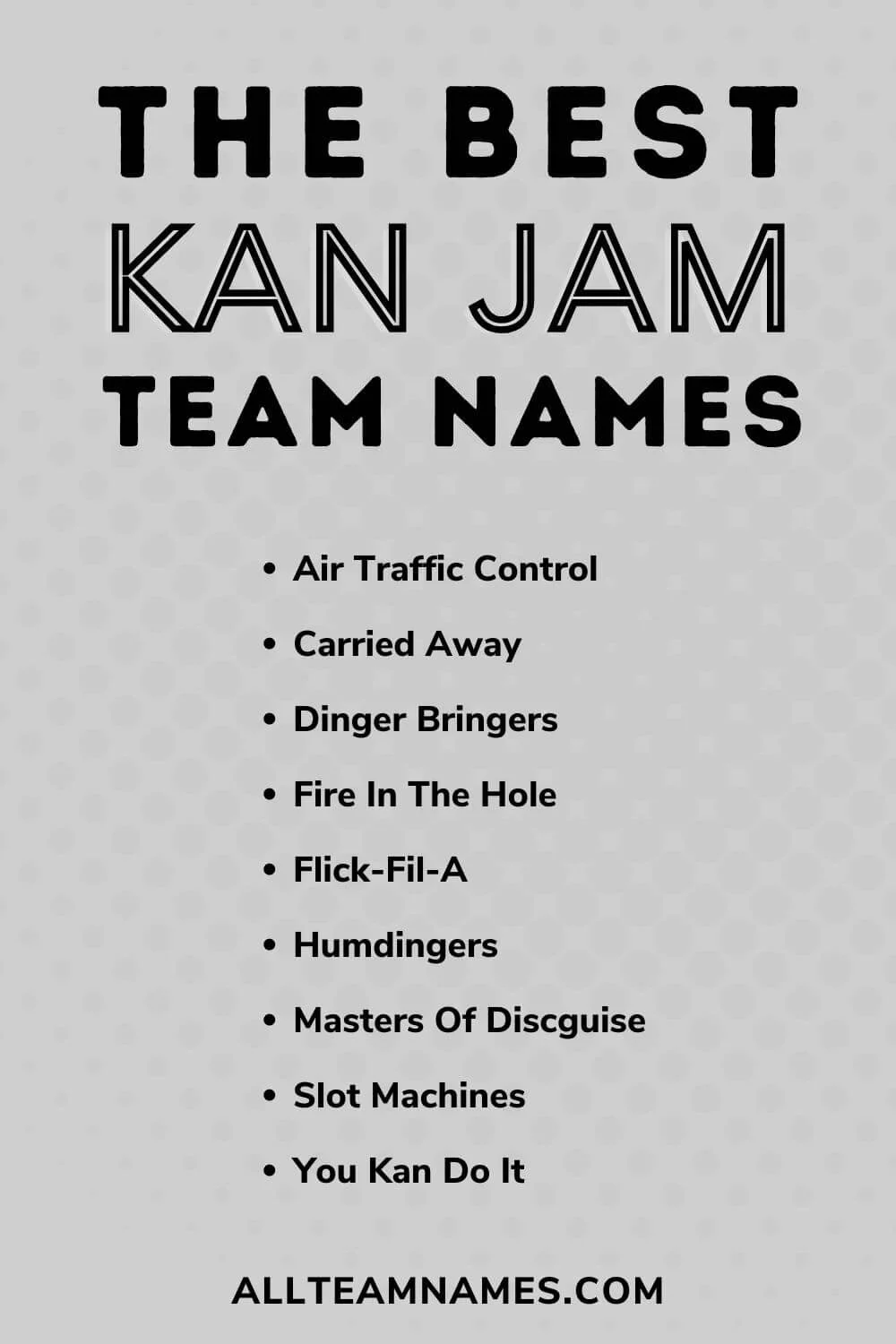 197 Kan Jam Team Names (Funny, Clever, & Pop Culture-Themed)