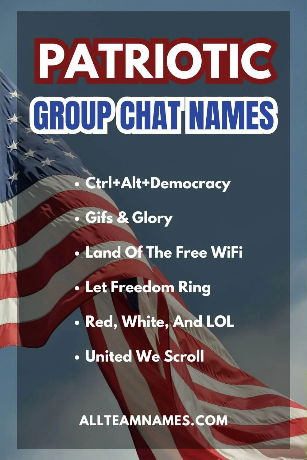 187 Patriotic Team Names That Celebrate America With Style