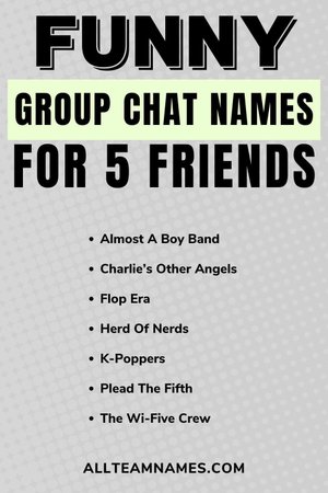 287 Team Names For A Group Of 5 Friends (Funny & Unique)
