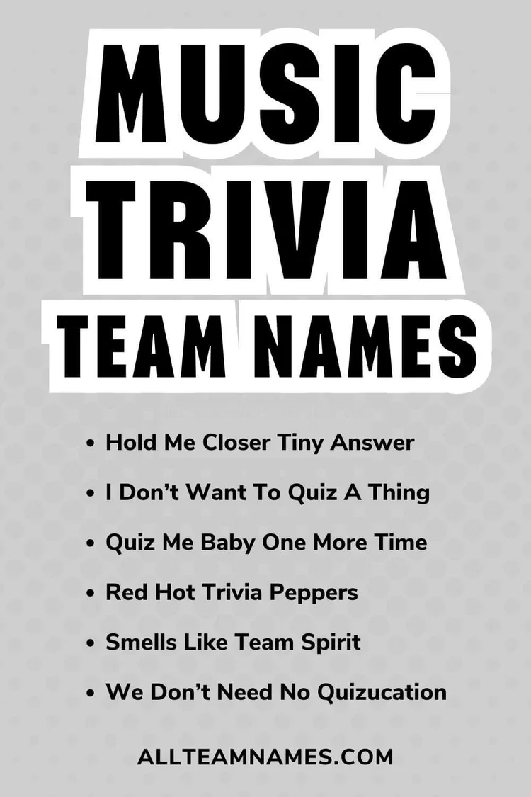 500+ Quiz And Trivia Team Names (Funny, Best And Clever)